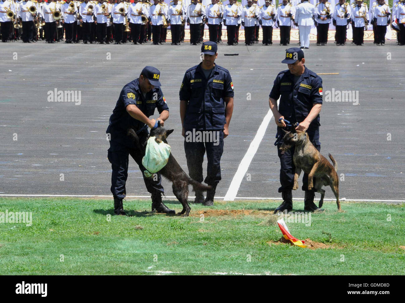 Cairo, Egypt. 19th July, 2016. Egyptian police officers demonstrate ...