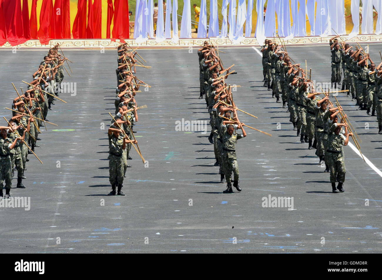Cairo, Egypt. 19th July, 2016. Egyptian police officers demonstrate ...