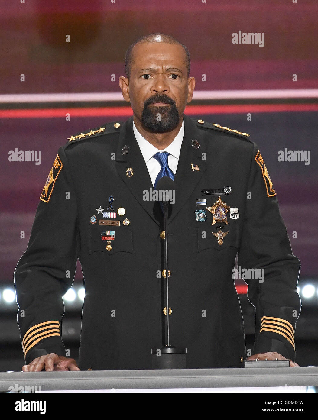 Cleveland, Ohio, USA. 18th July, 2016. David A. Clarke, Jr., Sheriff ...