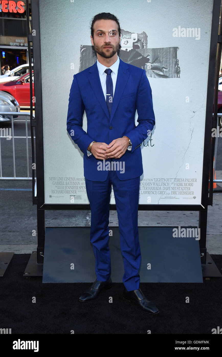 Hollywood, California, USA. 19th July, 2016. Alexander DiPersia arrives ...