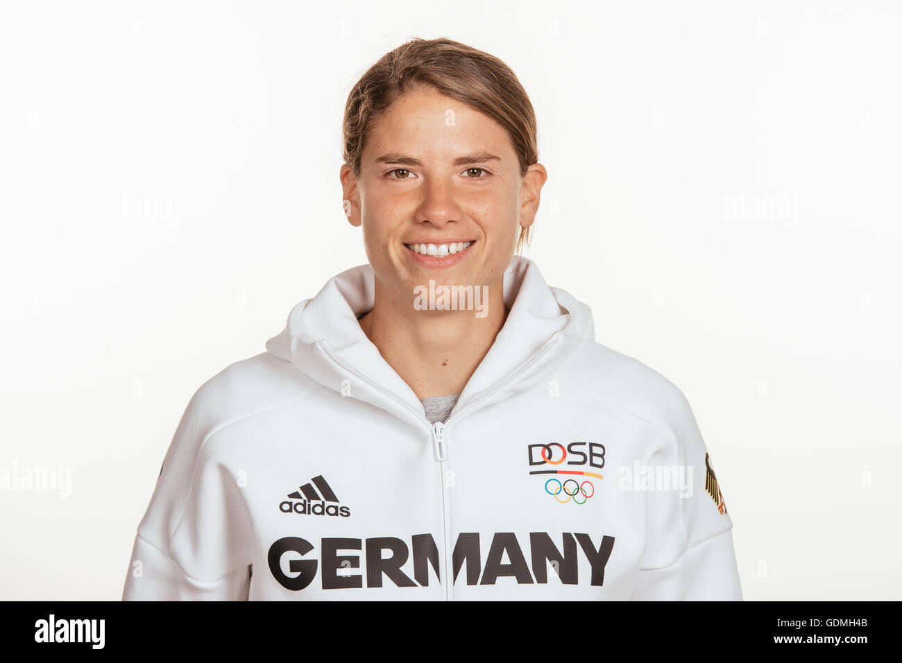 Hannover, Germany. 18th July, 2016. Annike Krahn poses at a photocall ...