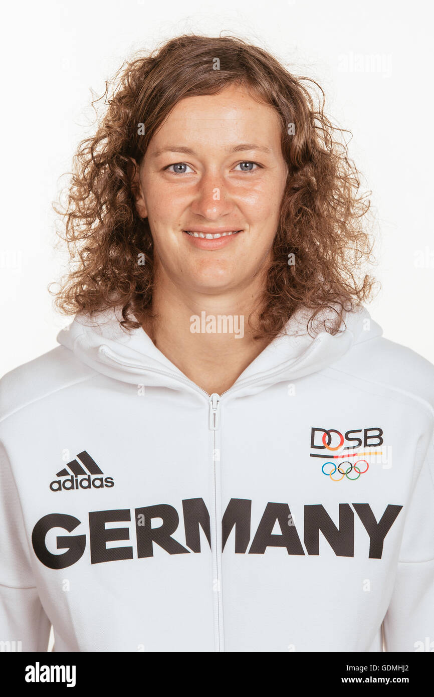 Hannover, Germany. 18th July, 2016. Almuth Schult poses at a photocall ...