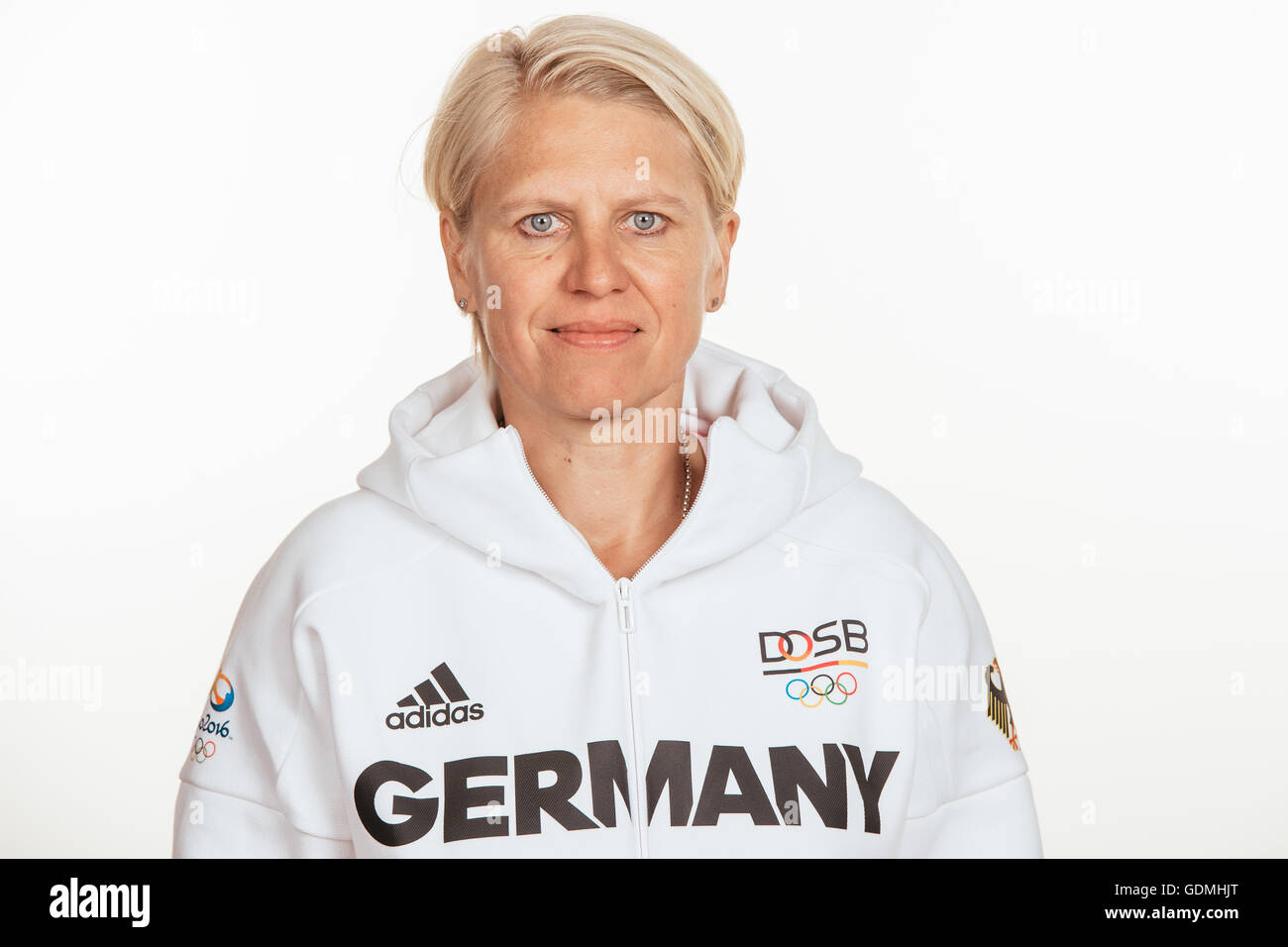 Hannover, Germany. 18th July, 2016. Doris Fitschen poses at a photocall ...
