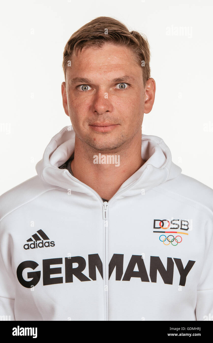 Christian Käding poses at a photocall during the preparations for the ...