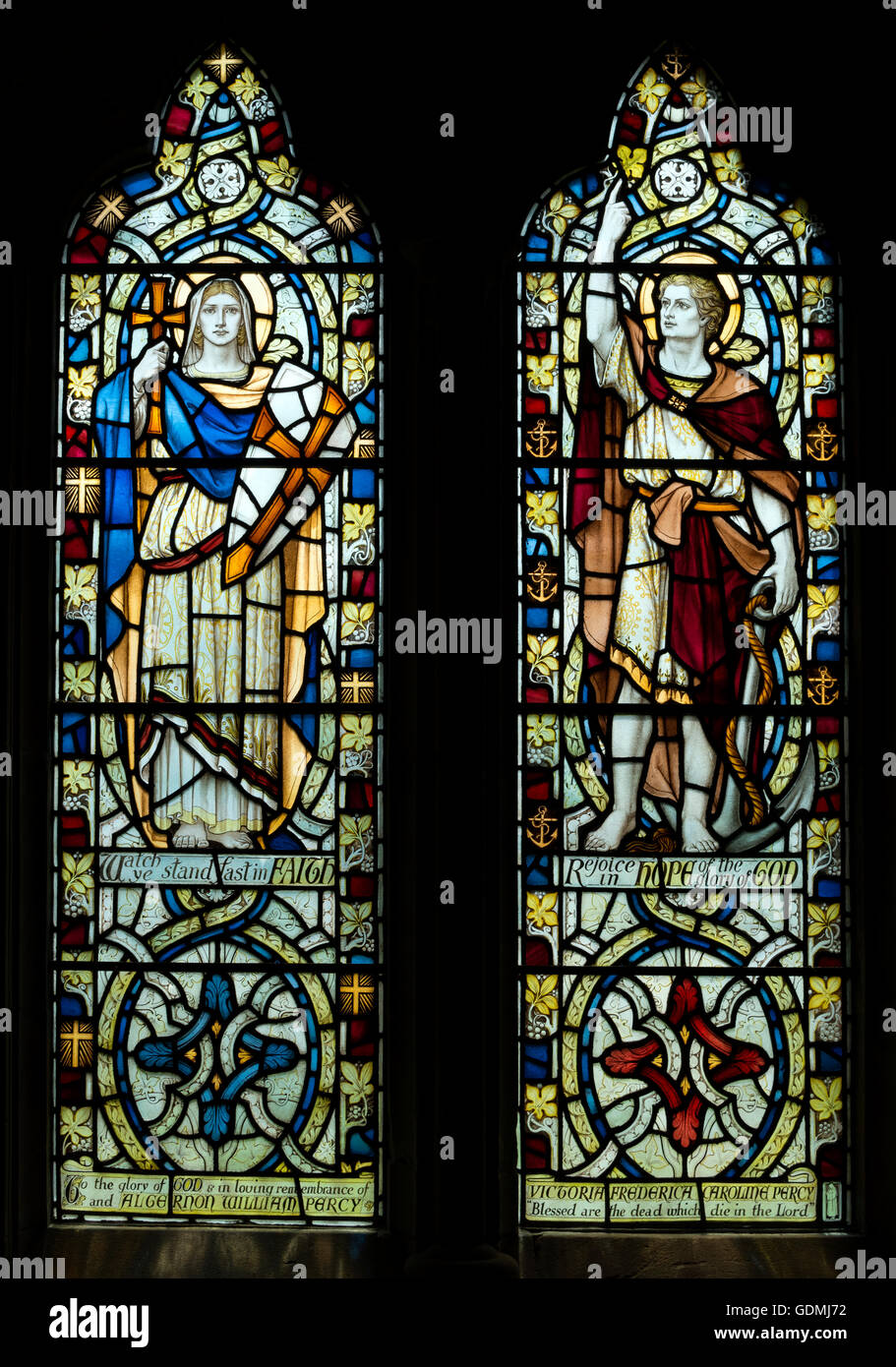 Stained glass in St. James the Great Church, Old Milverton ...