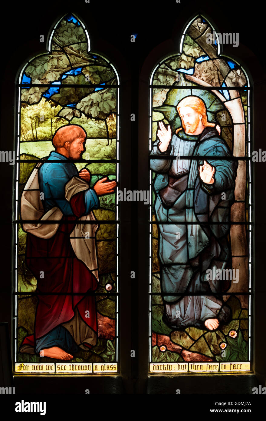 “Through the glass darkly” stained glass in St. James the Great Church ...