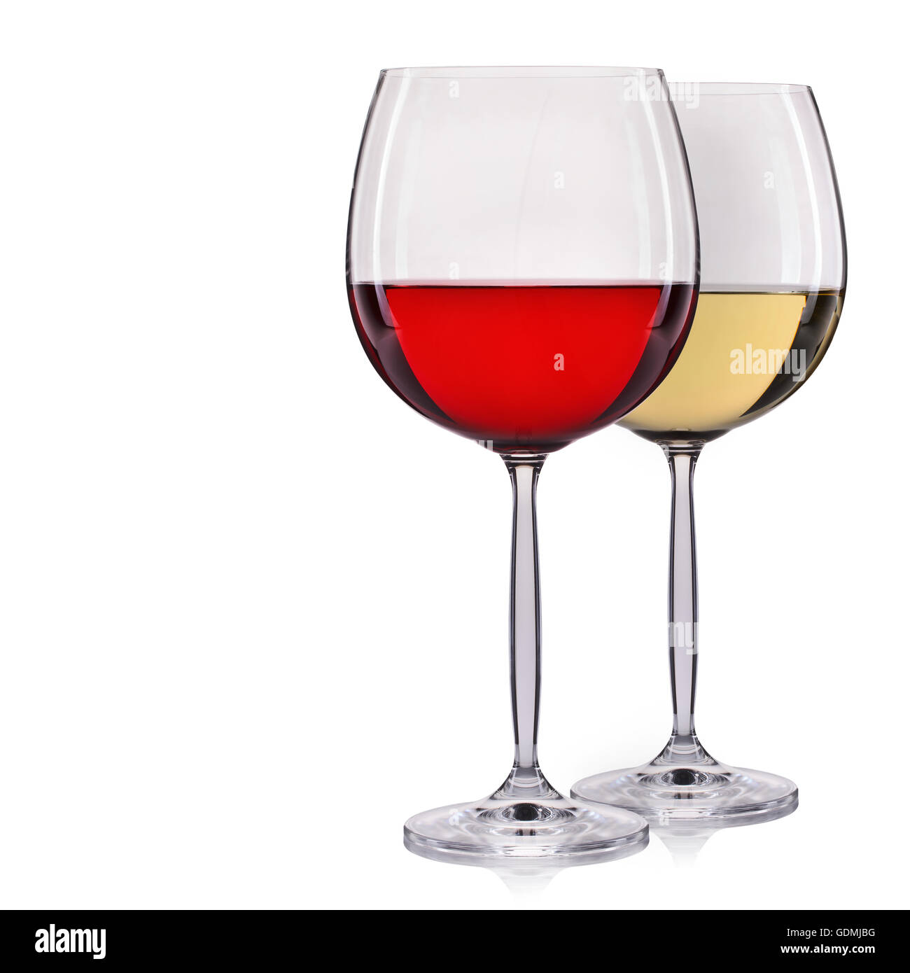 Set of red and white wine in a glass isolated on white background Stock ...