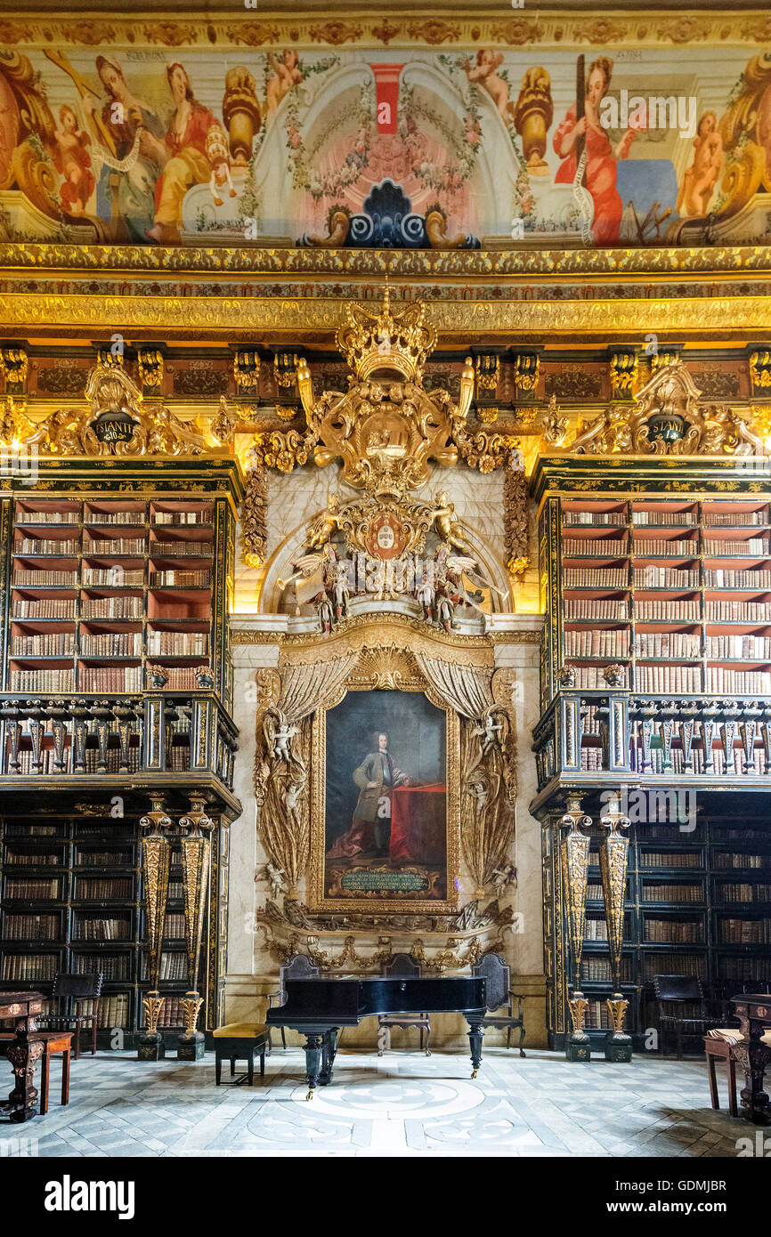 Biblioteca Joanina, historic University Library, University of Coimbra ...