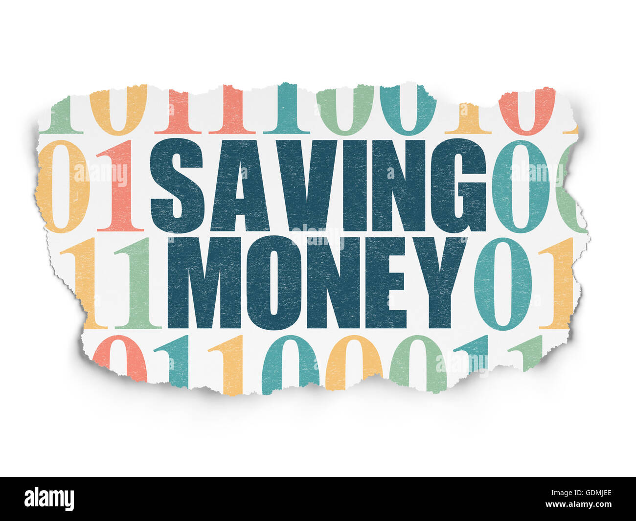 Finance concept: Saving Money on Torn Paper background Stock Photo - Alamy