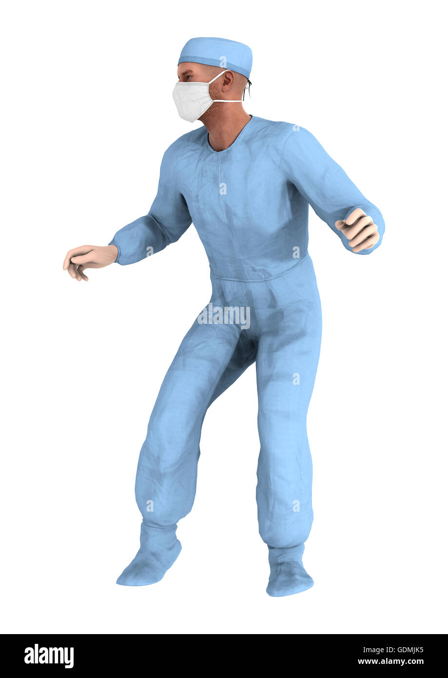 3D rendering of a male doctor isolated on white background Stock Photo ...