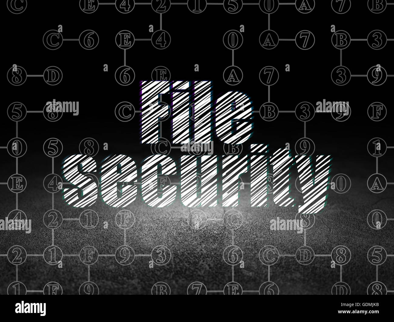 Protection concept: File Security in grunge dark room Stock Photo - Alamy