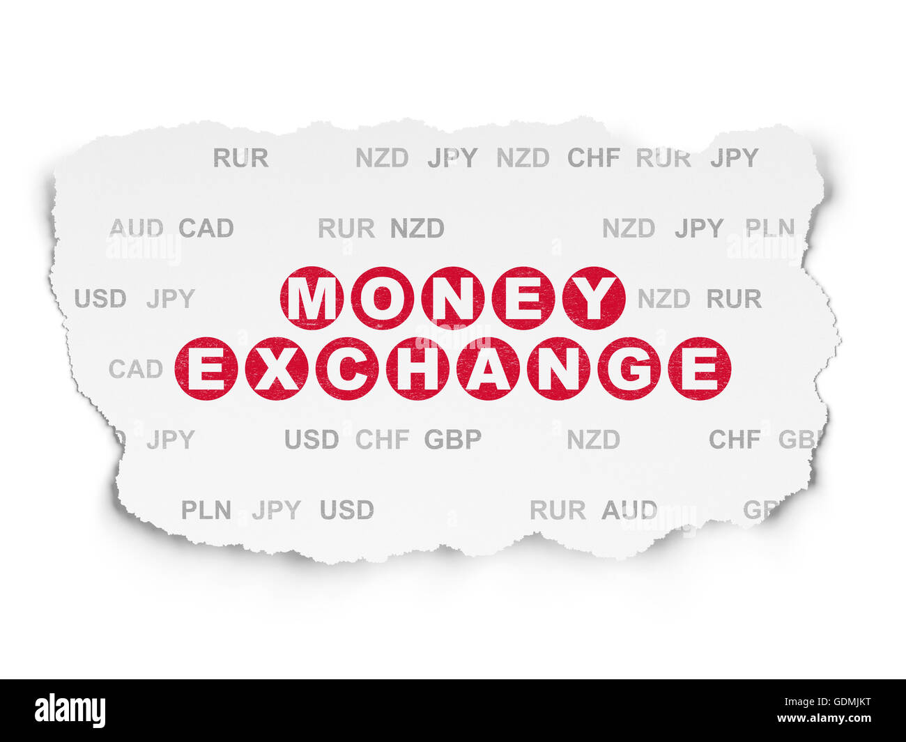 Money concept: Money Exchange on Torn Paper background Stock Photo - Alamy
