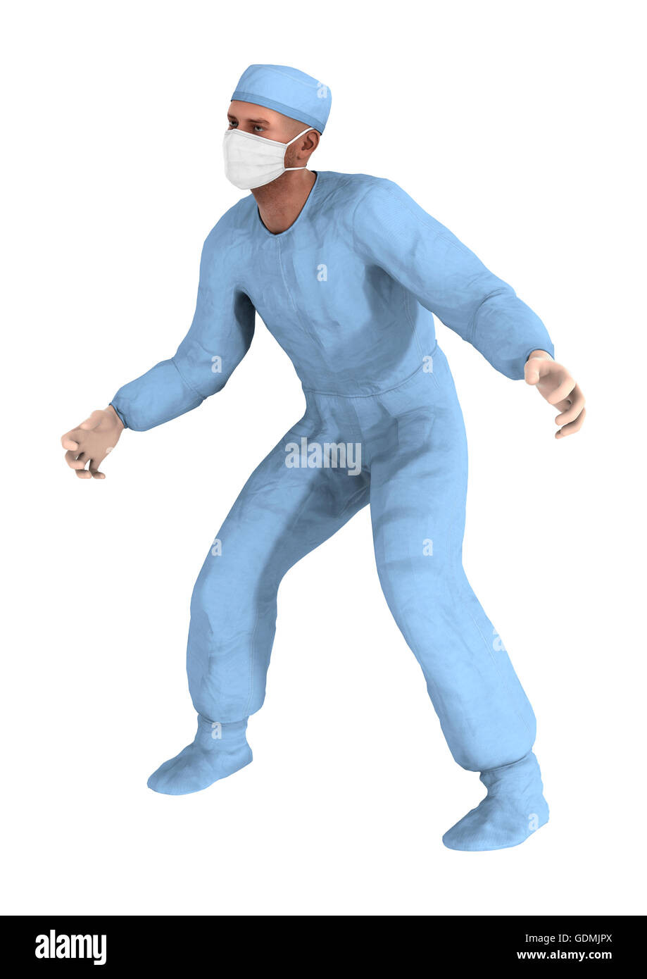 3D rendering of a male doctor isolated on white background Stock Photo ...