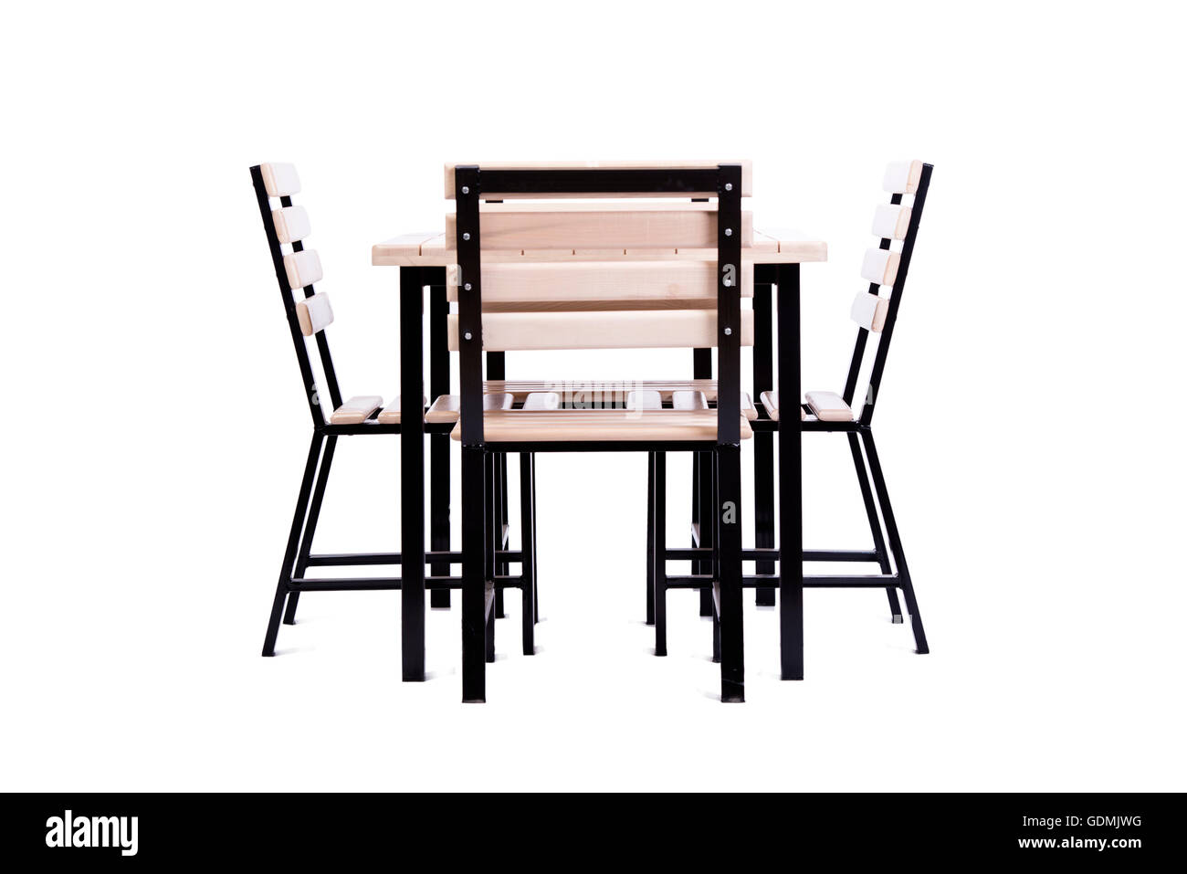 Table furniture isolated on the white Stock Photo - Alamy