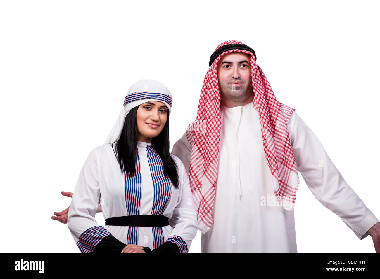 Happy arabic family after shopping isolated on white Stock Photo - Alamy