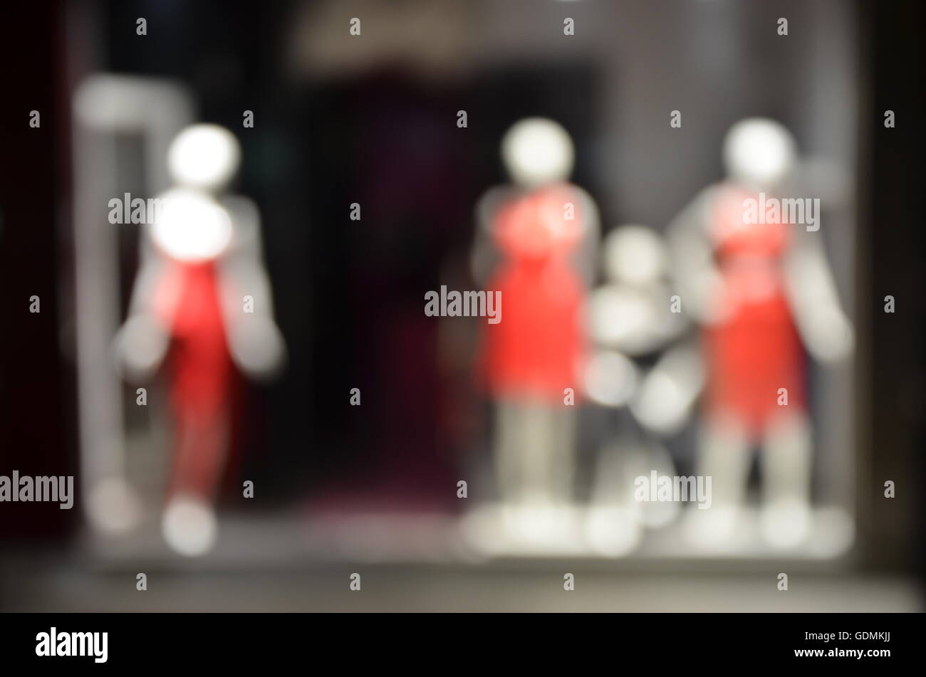 light dots people red white blurred blur dark background window red ...