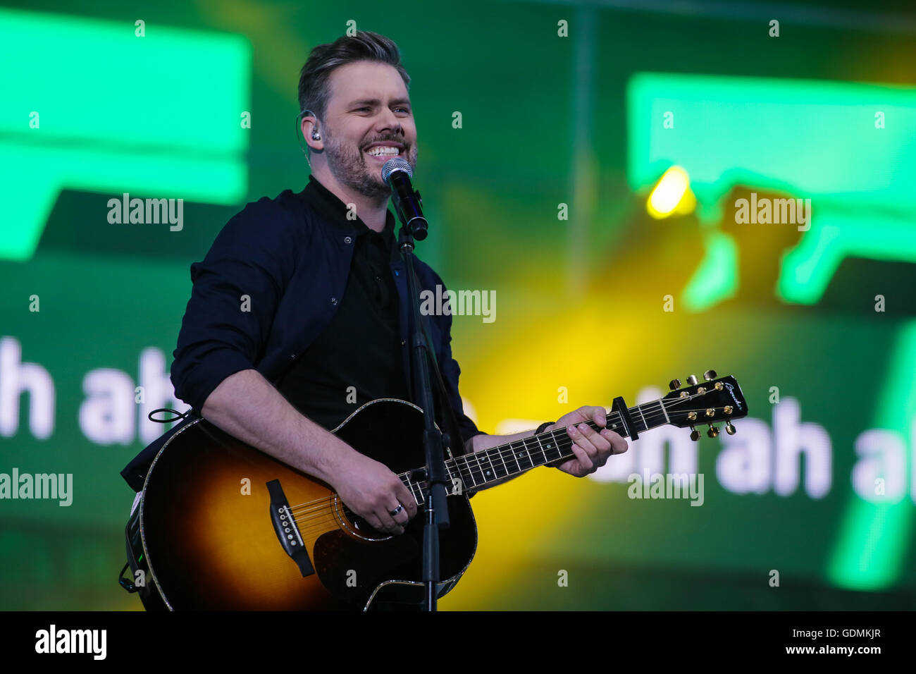Jean Francois Breau performs at the St-Jean show on the Plains of ...