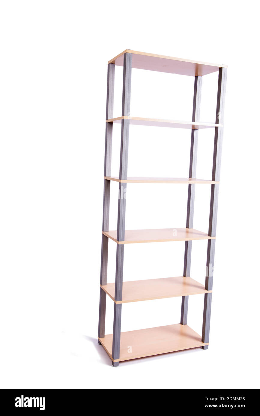 Office shelf isolated on the white background Stock Photo - Alamy