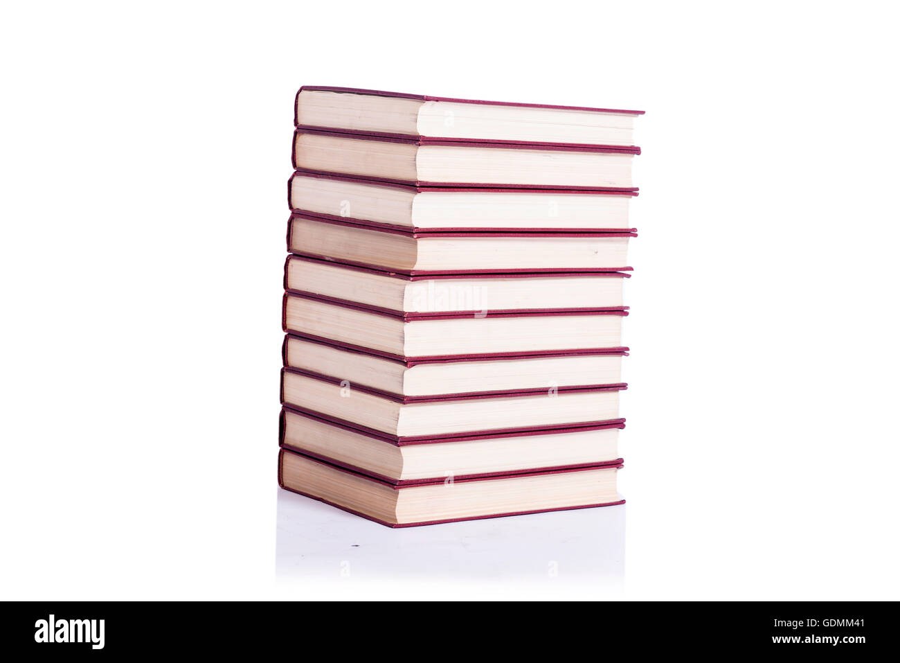 Stack of books isolated the white background Stock Photo - Alamy