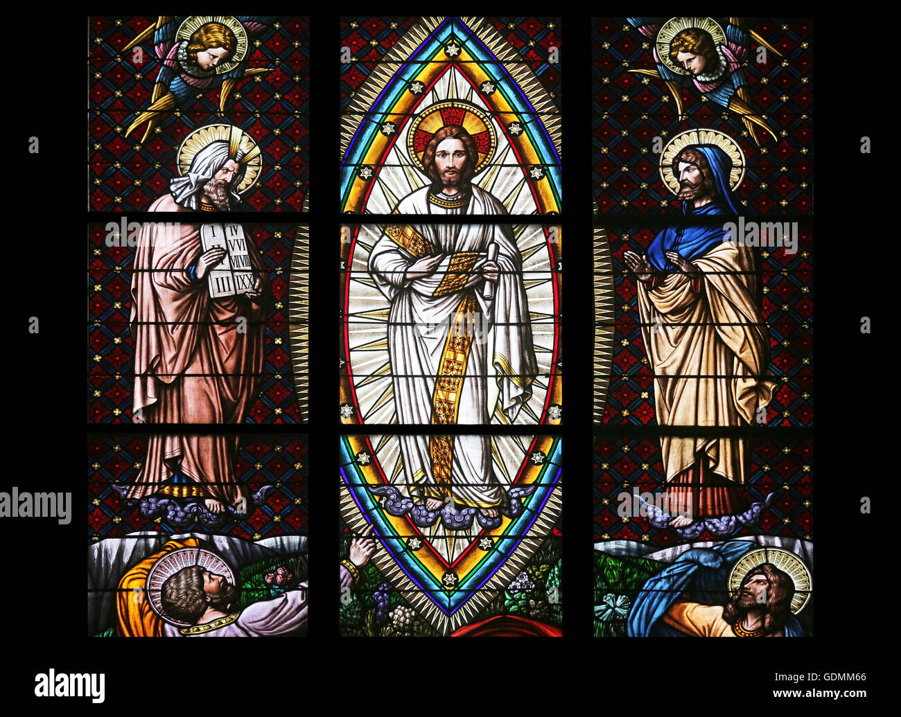 Transfiguration jesus stained glass hi-res stock photography and images ...