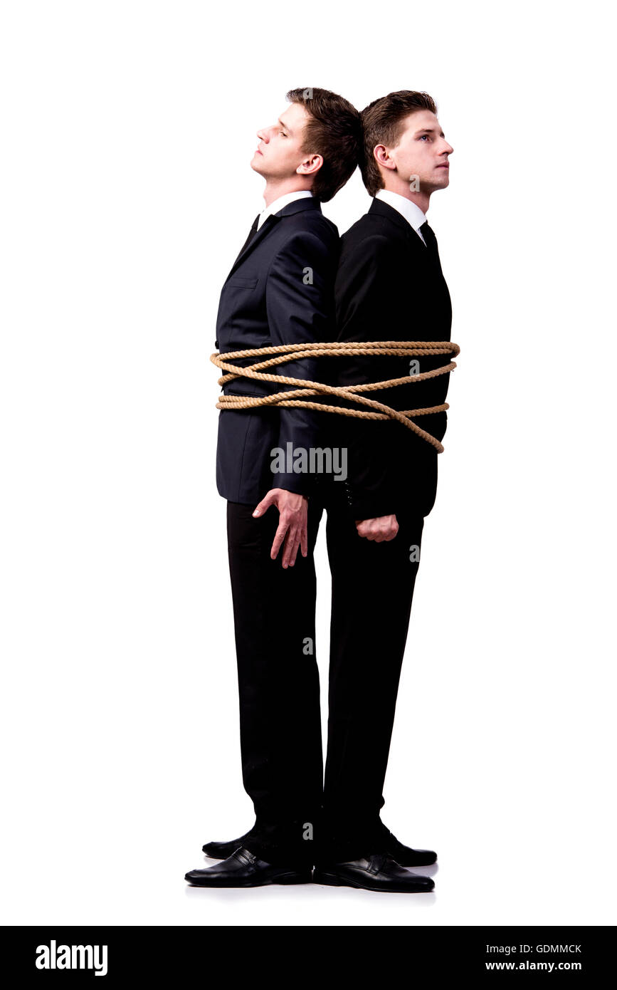 Group business people tied up hi-res stock photography and images - Alamy