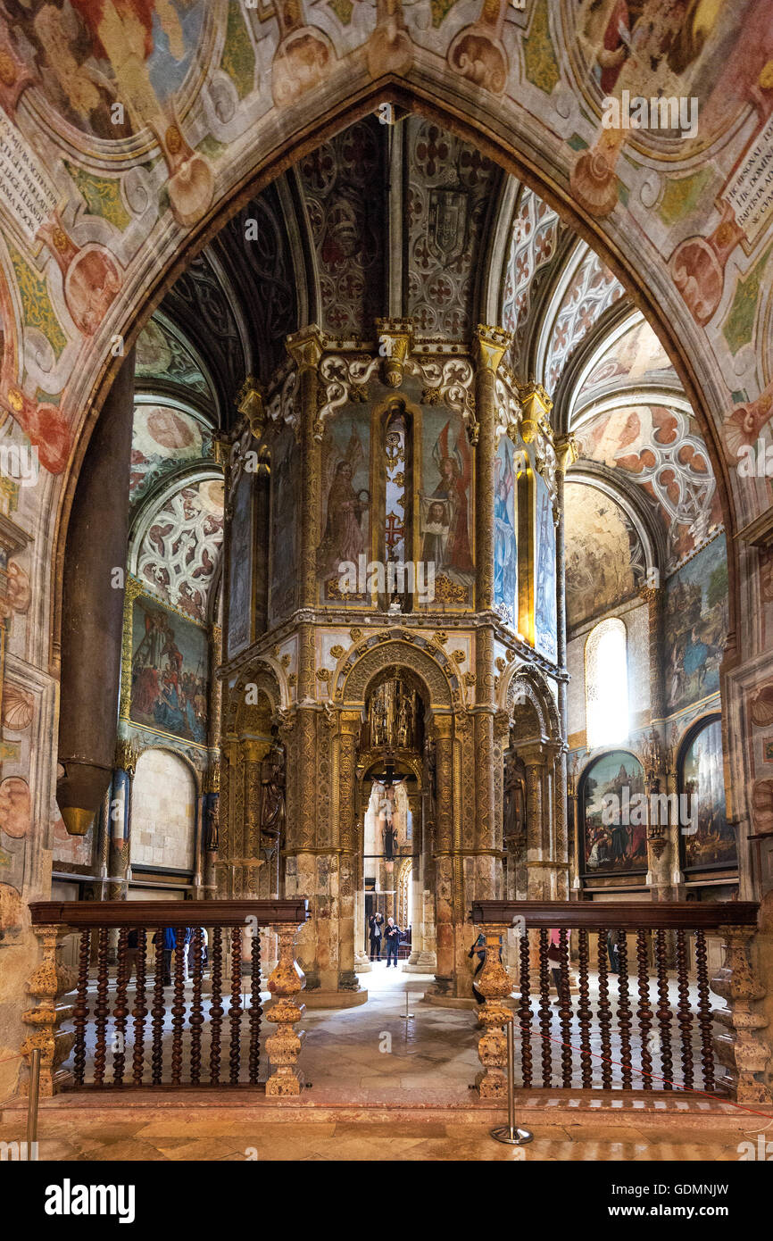 Charola, original Templar church, octagonal rotunda, fortress of Tomar ...