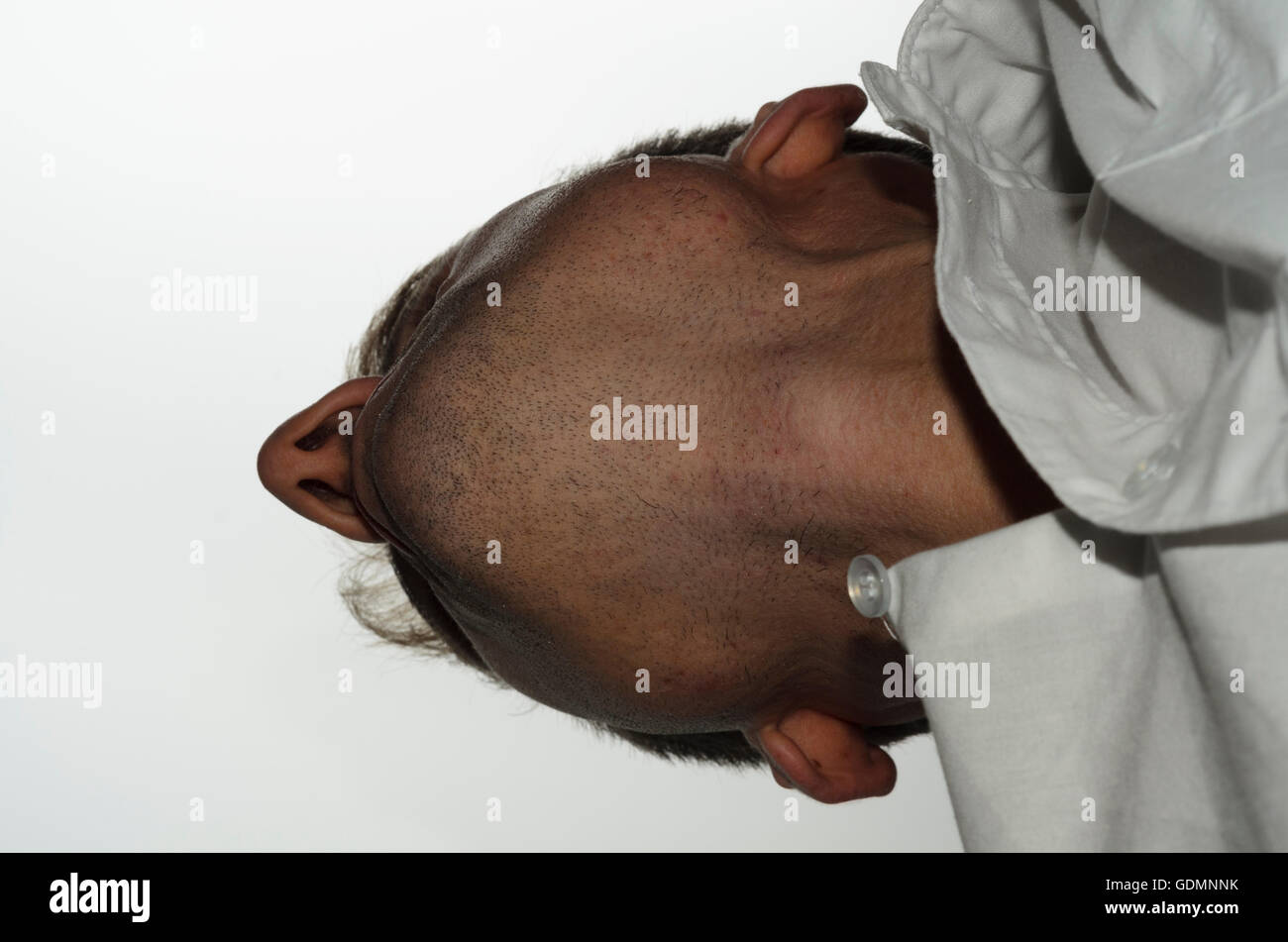 : Man looking ahead , view from below Stock Photo - Alamy