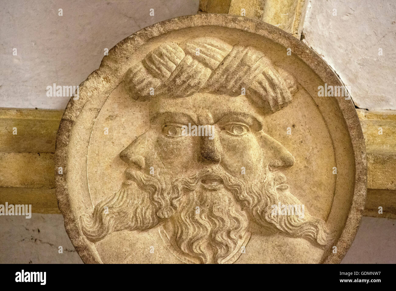 legendary keystone of the Templars fortress of Tomar, the castle of the ...