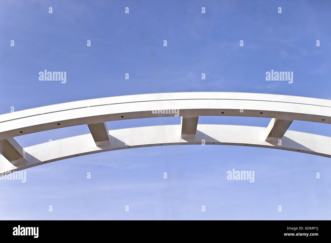 Arch of bridge over blue sky Stock Photo - Alamy