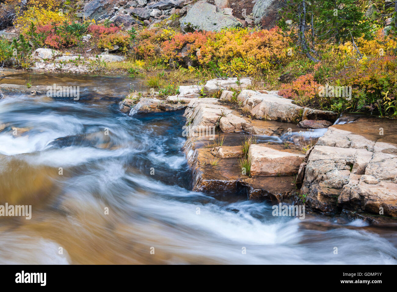 The Upper Provo River, Utah with fall colors Stock Photo - Alamy