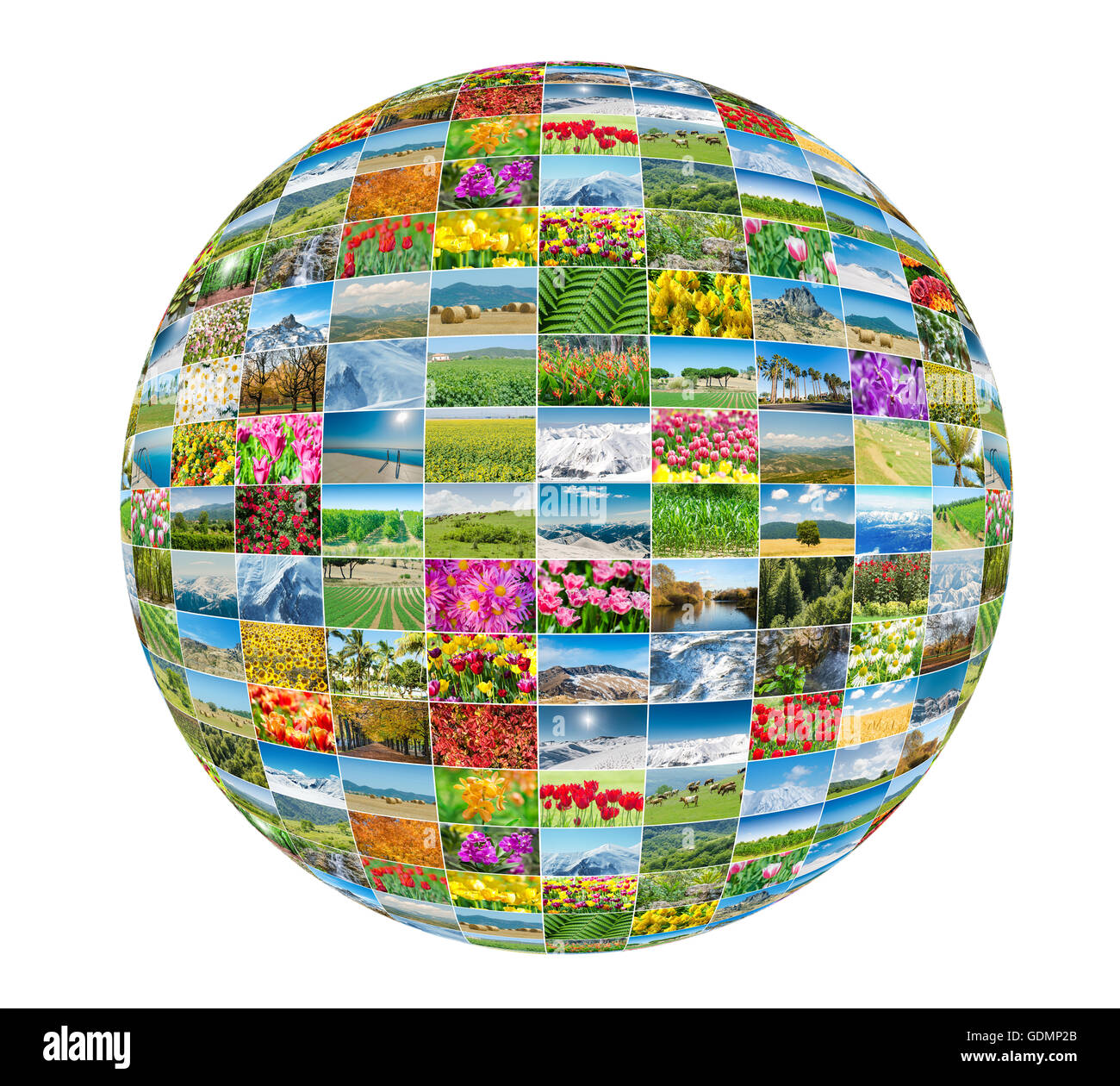 Collection of nature photos in collage concept Stock Photo - Alamy