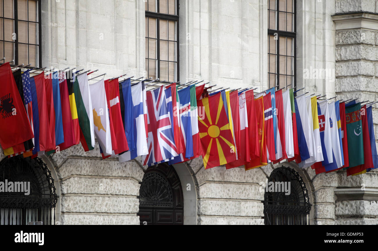 Vienna flags hi-res stock photography and images - Alamy