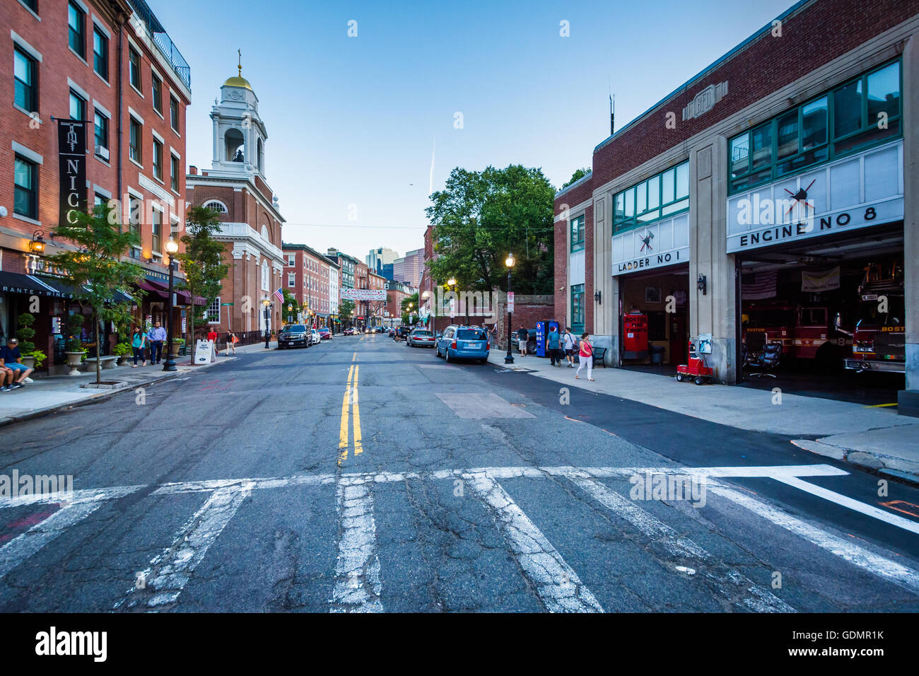Hanover street in north end hi-res stock photography and images - Alamy
