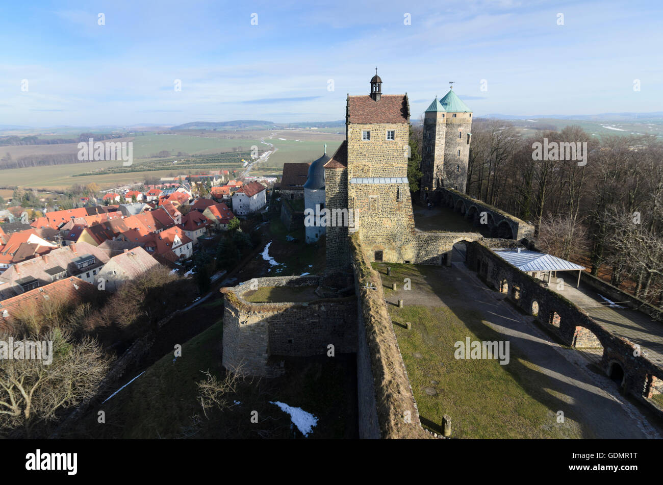 Stolpen: Stolpen Castle : View from tower Siebenspitzenturm to tower ...