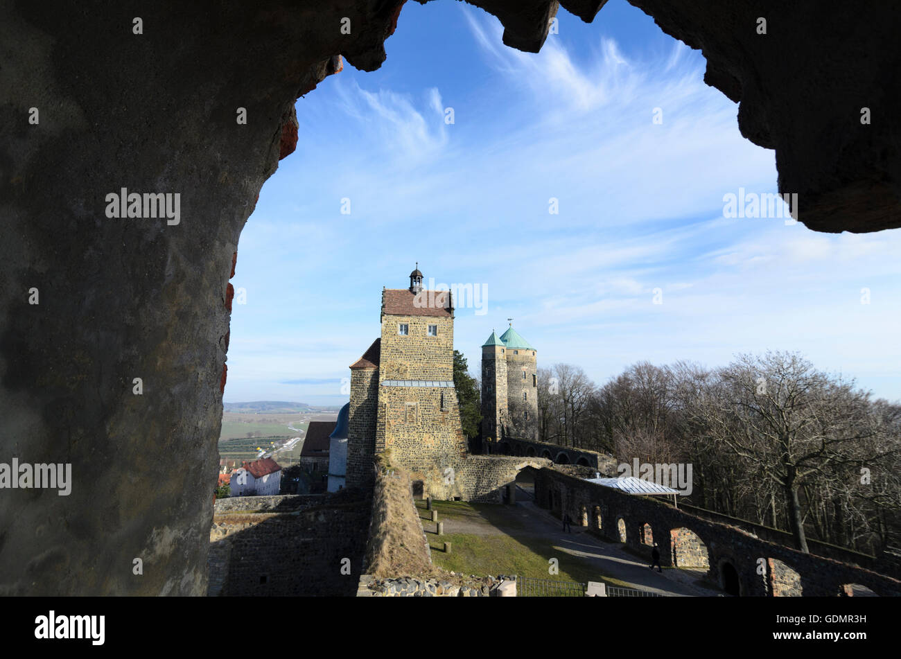 Stolpen: Stolpen Castle : View from tower Siebenspitzenturm to tower ...
