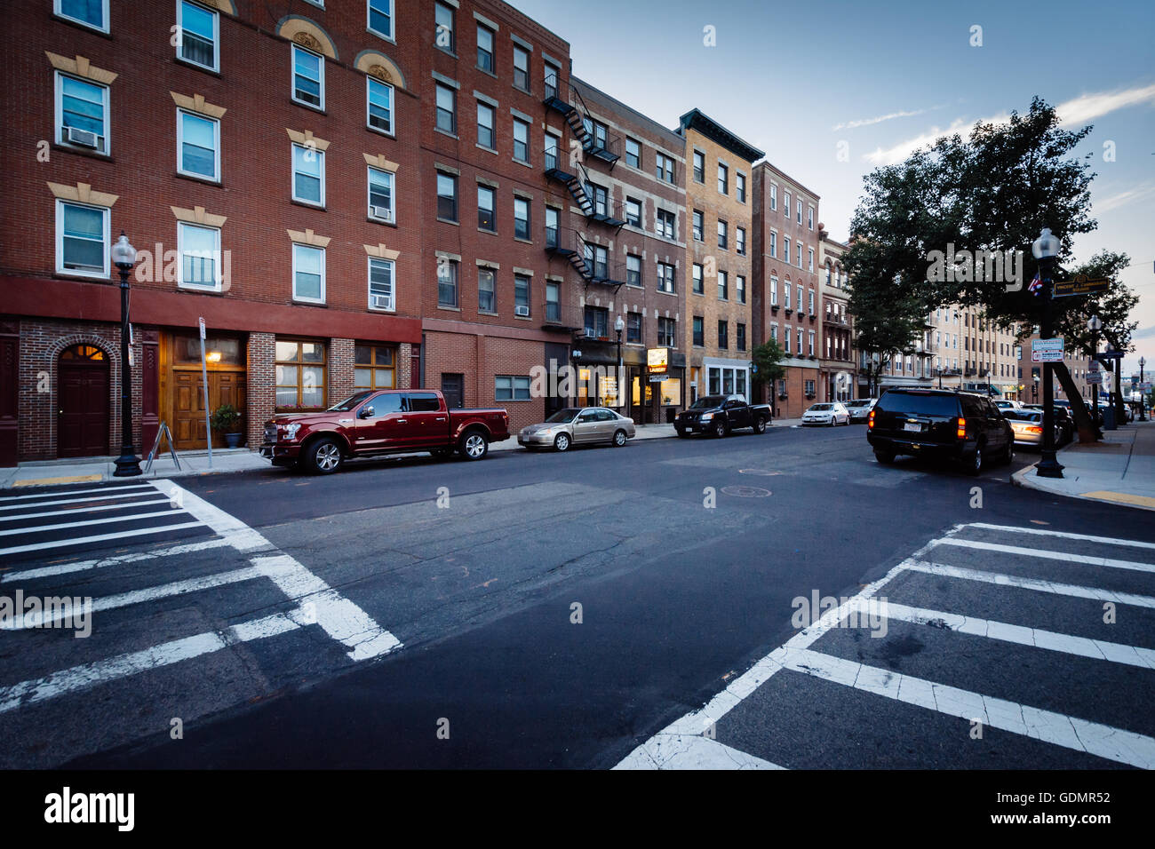 The intersection of Hanover Street and Battery Street in the North End ...