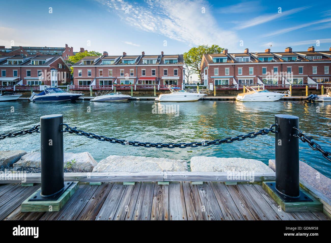 Union Wharf, on the Harborfront in Boston, Massachusetts Stock Photo ...