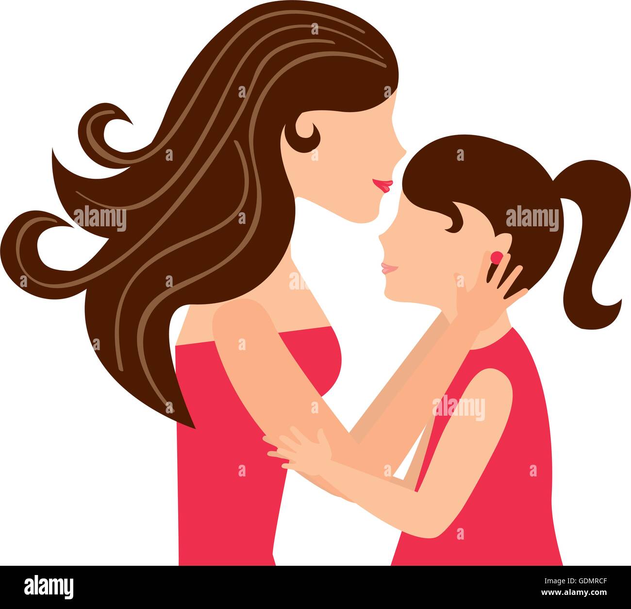mother daughter woman girl Stock Vector Image & Art - Alamy