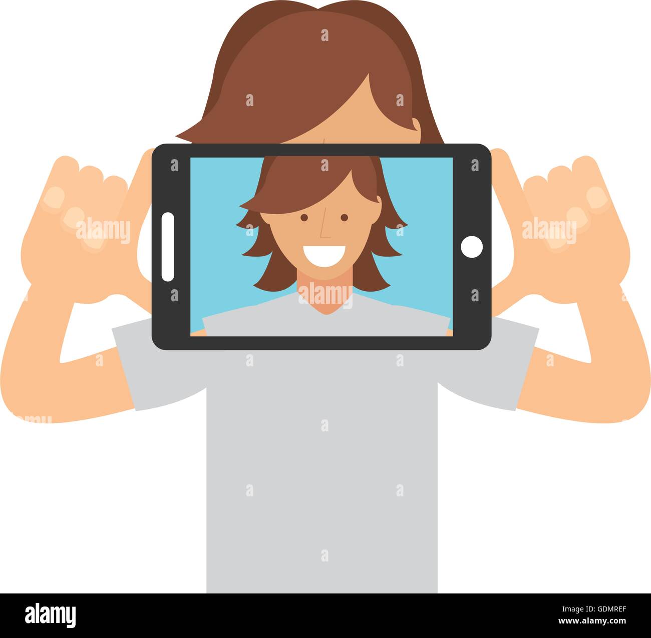 selfie photographic smartphone icon Stock Vector Image & Art - Alamy