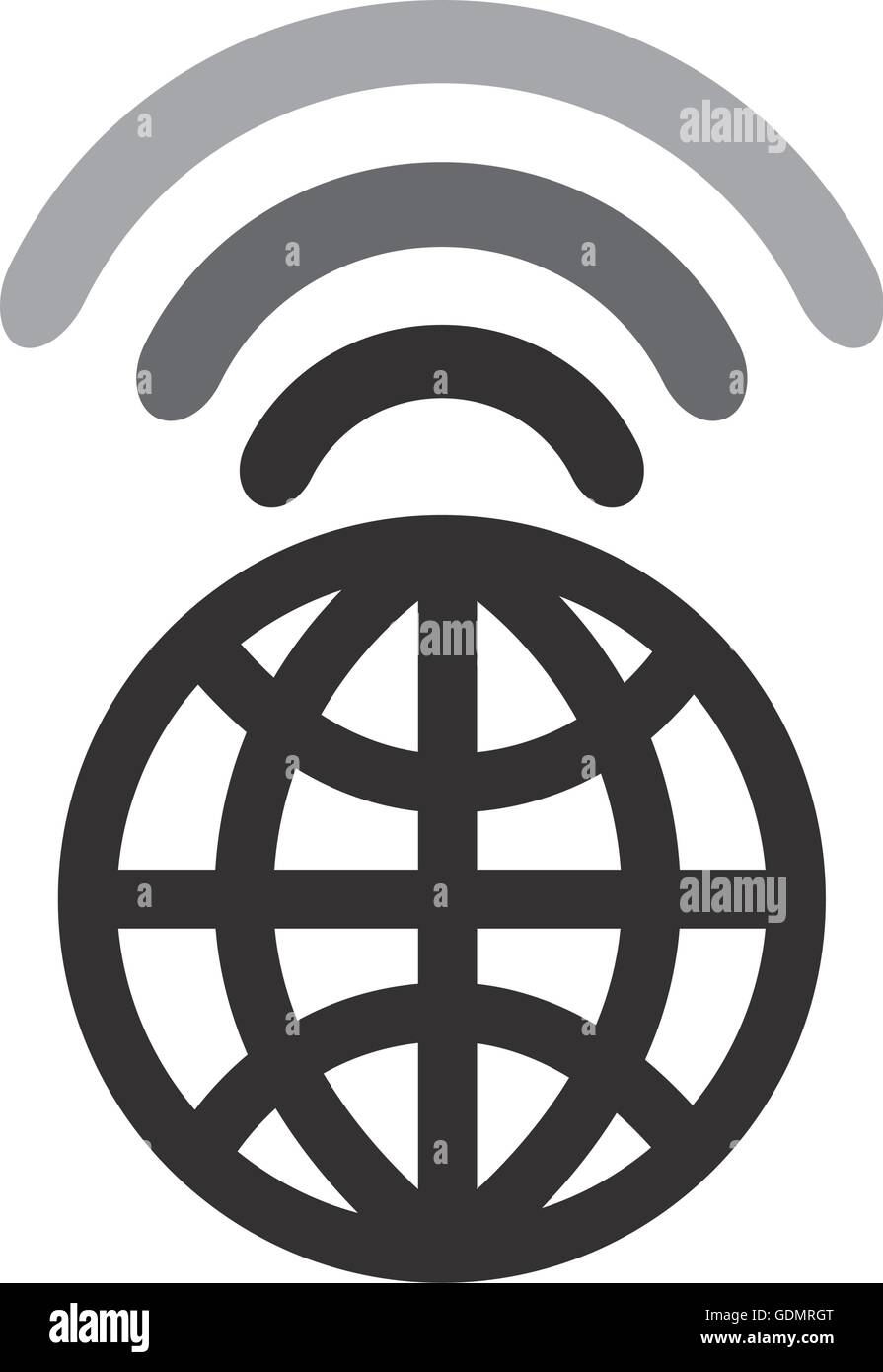 wifi waves signal icon Stock Vector Image & Art - Alamy