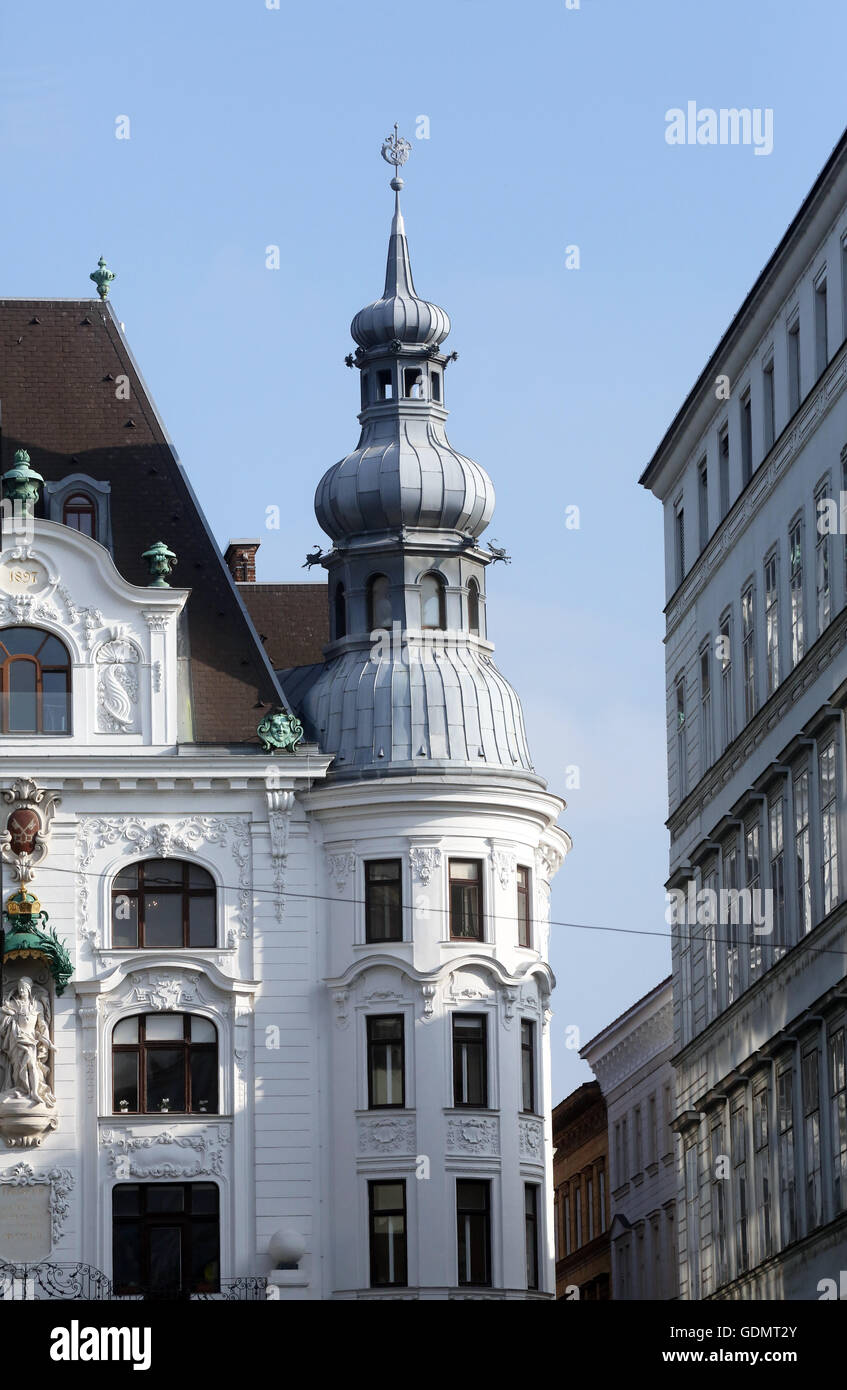 Viennese Classical style building in Vienna, Austria on October 10 ...