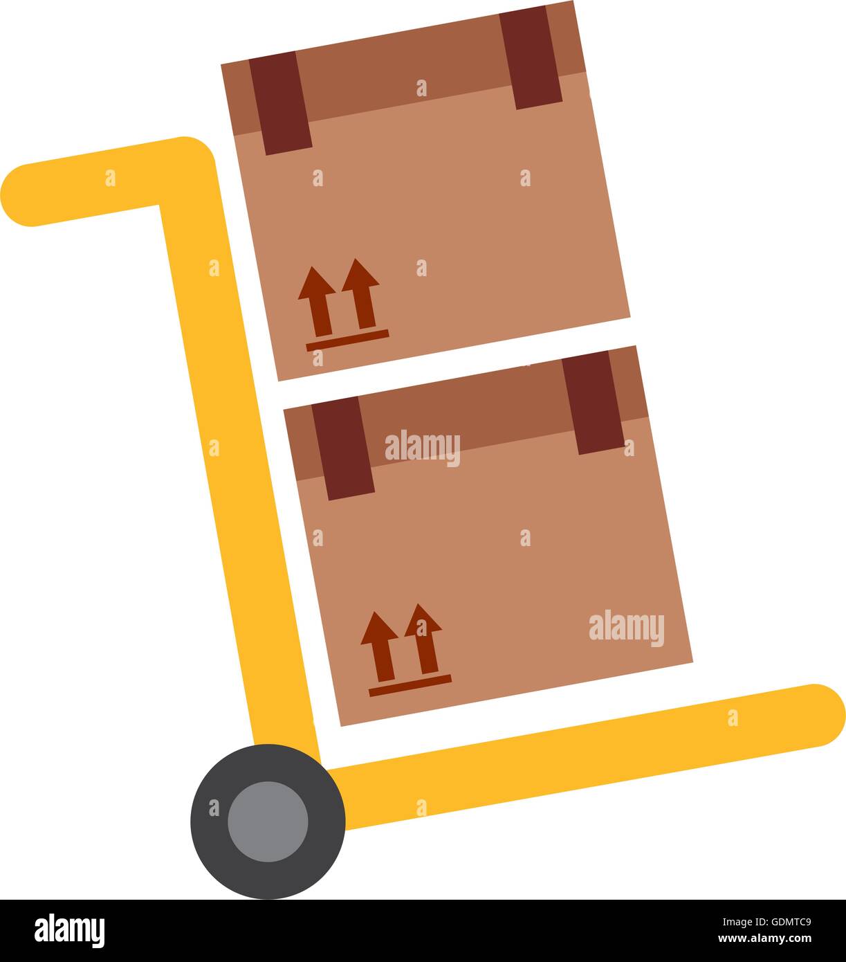 handcart cart boxes carton icon Stock Vector Image & Art - Alamy