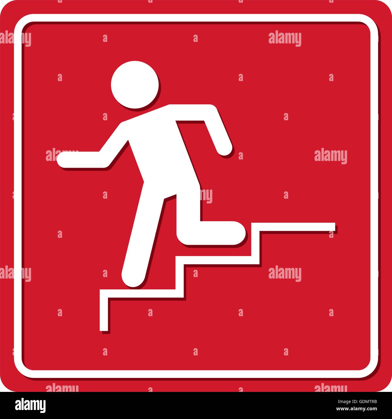 man running stairs emergency icon Stock Vector Image & Art - Alamy