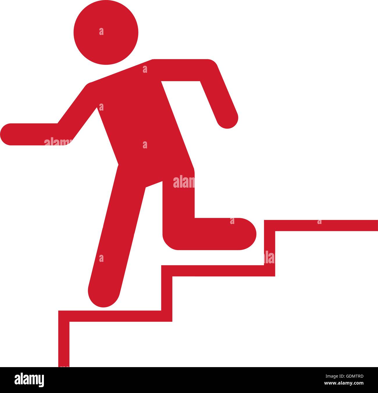 man running stairs emergency icon Stock Vector Image & Art - Alamy