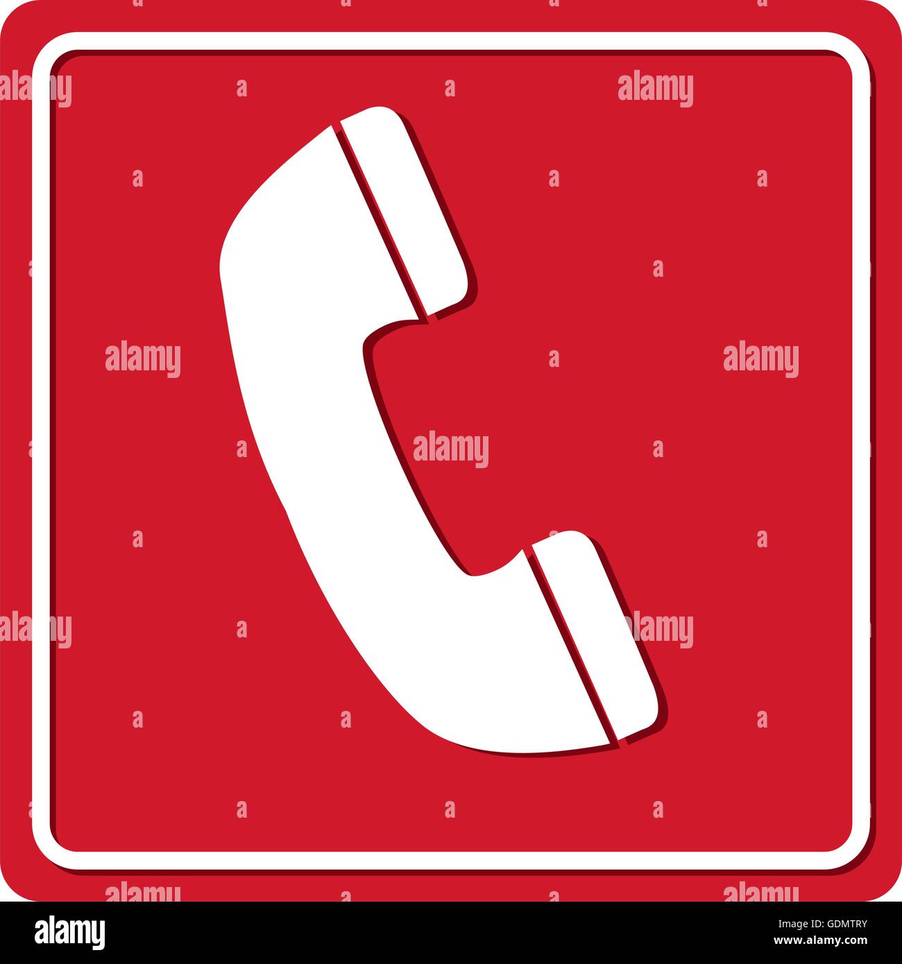 phone call red signal Stock Vector Image & Art - Alamy
