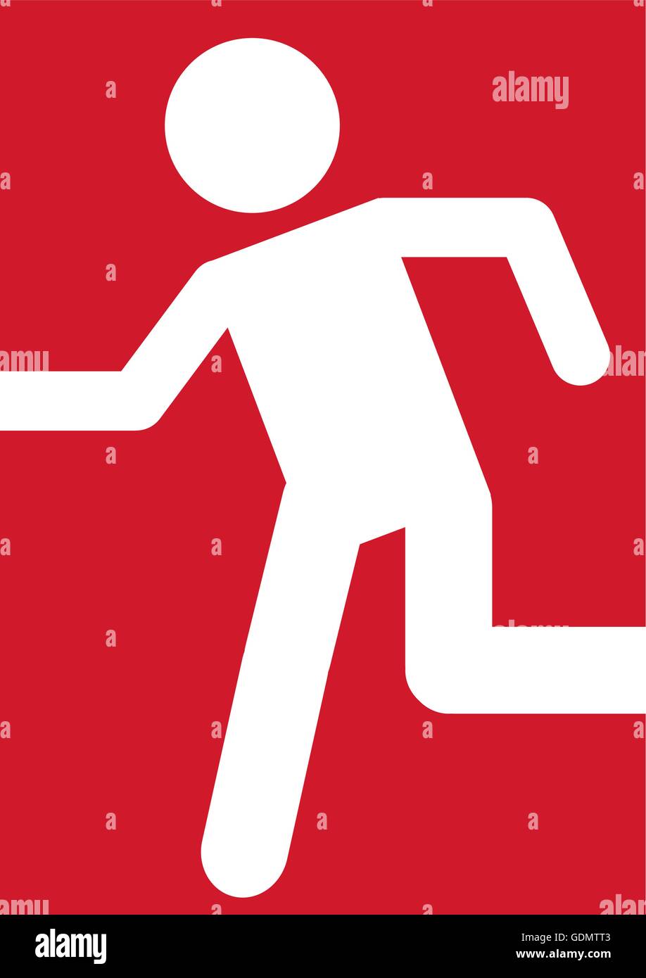 Man running away isolated Stock Vector Images - Alamy