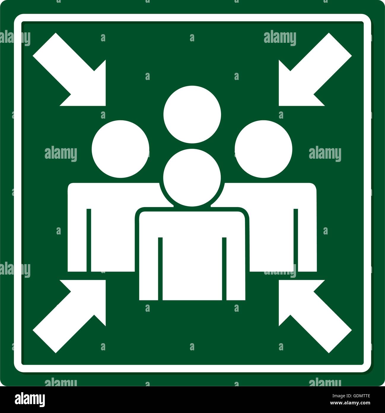 arrows point meeting signal Stock Vector Image & Art - Alamy