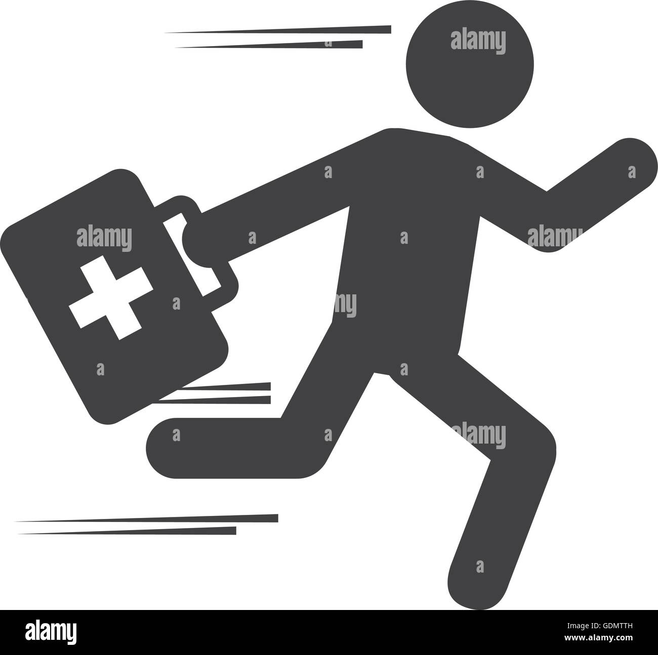 paramedic man running medical kit Stock Vector Image & Art - Alamy