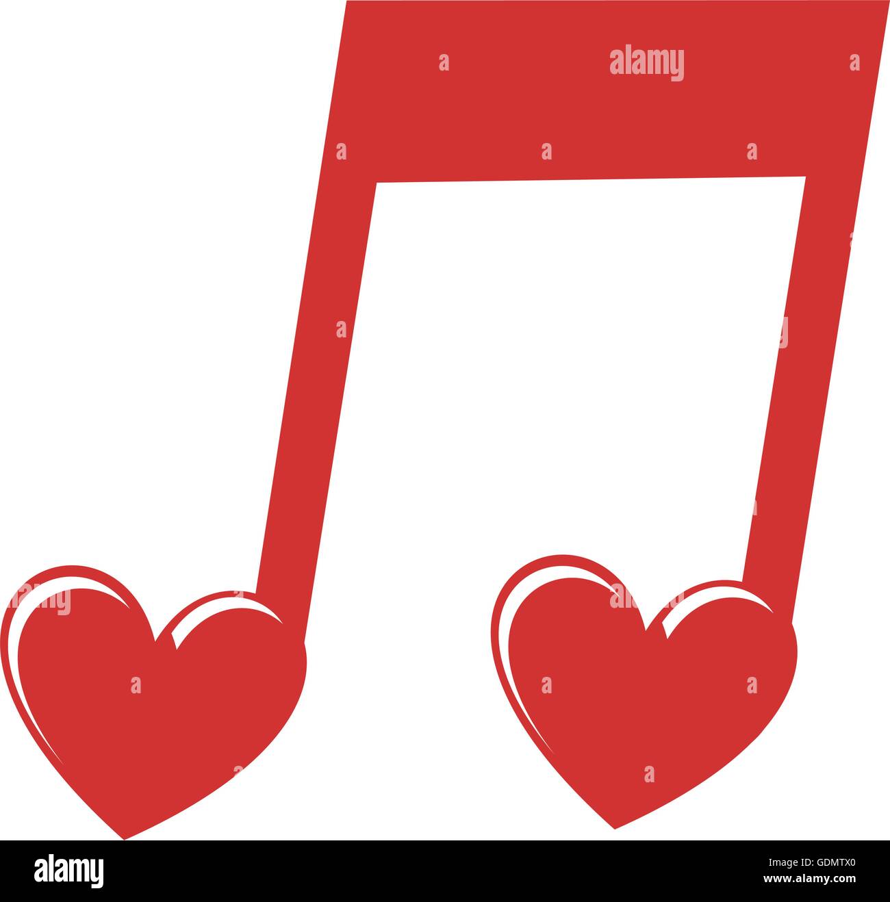 Icon heart music notes creative hi-res stock photography and images - Alamy