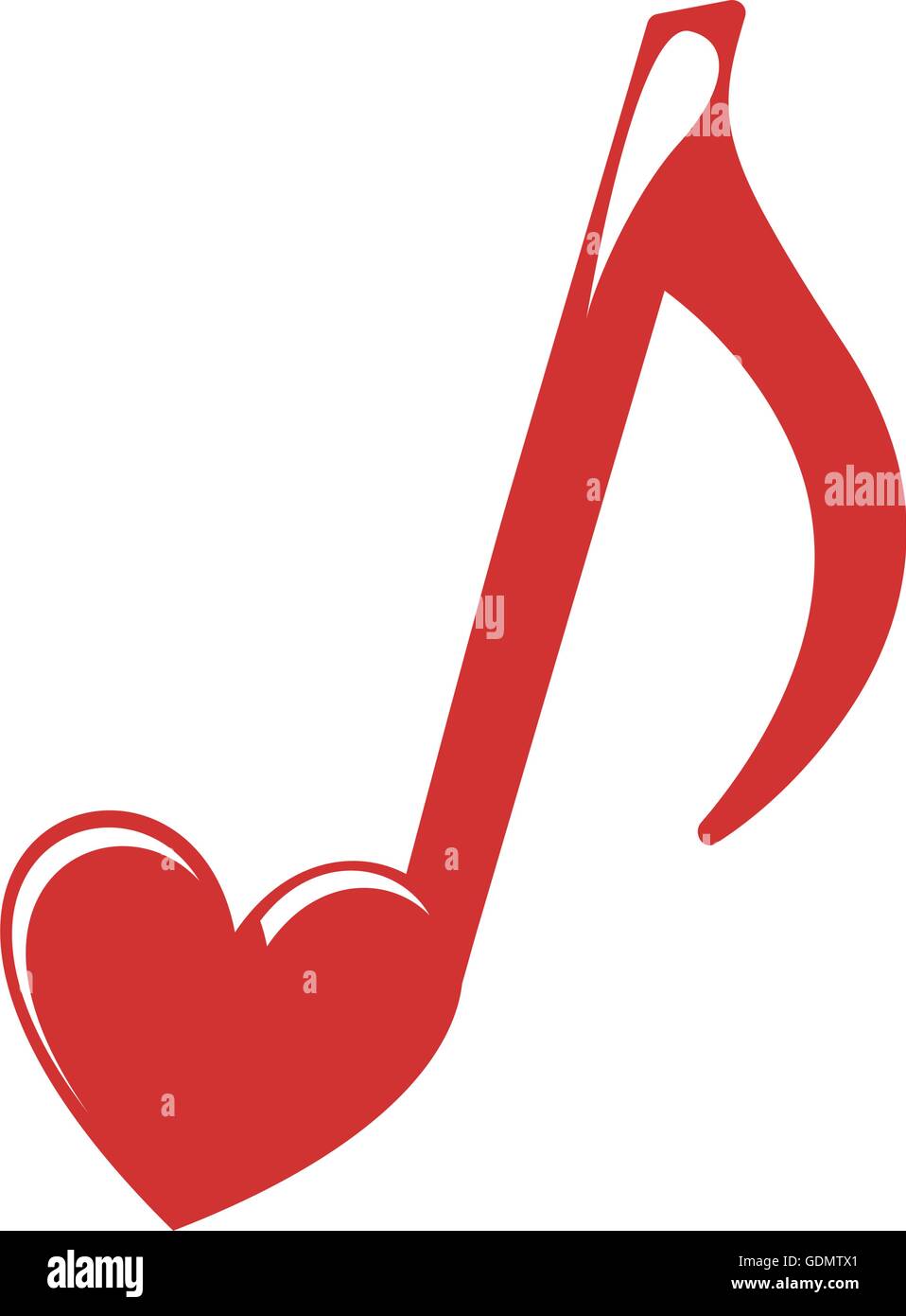 music note heart love icon Stock Vector Image & Art - Alamy
